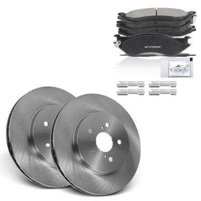 China Front Disc Brake Rotors & Ceramic Brake Pads for Dodge Ram 1500 2000-2001 4WD for sale
