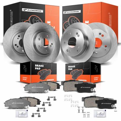 China Front & Rear Disc Brake Rotors & Ceramic Brake Pads for Acura RSX 02-06 TYPE-S for sale
