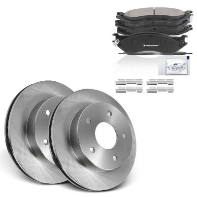 China Front Disc Brake Rotors & Ceramic Brake Pads for Dodge Ram 1500 2000-2001 2WD for sale