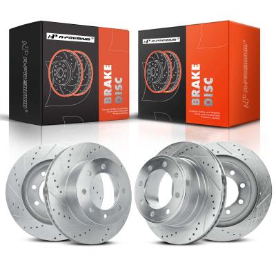 China Front & Rear Drilled & Slotted Disc Brake Rotors for Dodge Ram 1500 2500 3500 for sale