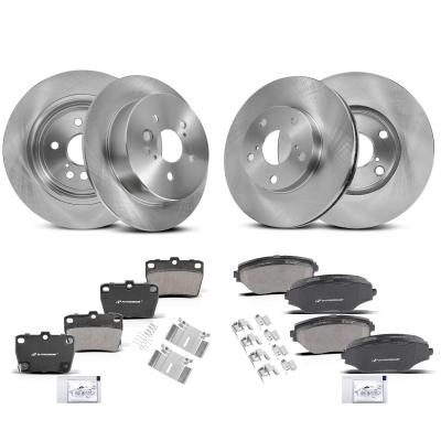 China Front & Rear Disc Brake Rotors & Ceramic Brake Pads for Toyota RAV4 2004 2005 for sale