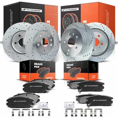 China Front & Rear Drilled Rotors & Ceramic Brake Pads for Chevy Equinox GMC Terrain for sale
