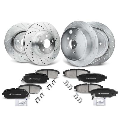 China Front & Rear Drilled Rotors & Ceramic Brake Pads for Subaru Forester 2011-2013 for sale
