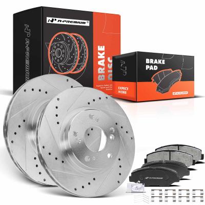 China Front Drilled Rotors & Ceramic Brake Pads for Honda CR-V 2002 2003 2004 for sale