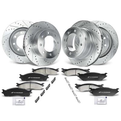 China Front & Rear Drilled Rotors & Ceramic Brake Pads for Dodge Ram 1500 2006-2008 for sale