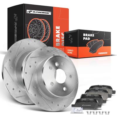 China Rear Drilled Rotors & Ceramic Brake Pads for Toyota Avalon 2000-2004 V6 3.0L for sale