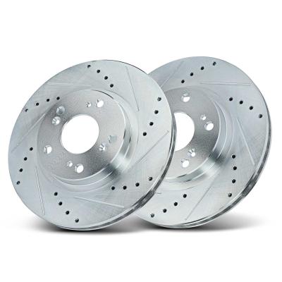 China Front Drilled Brake Rotors for Honda CR-V 2002 2003 2004 L4 2.4L for sale