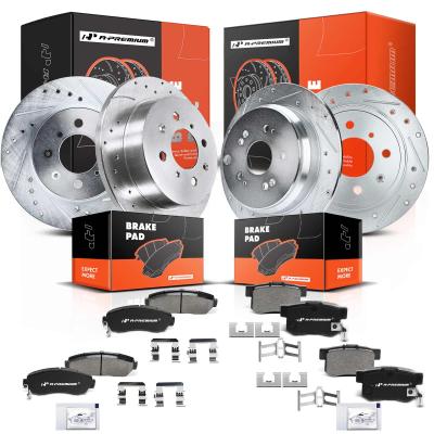 China Front & Rear Drilled Rotors & Ceramic Brake Pads for Acura RDX 2007-2012 for sale