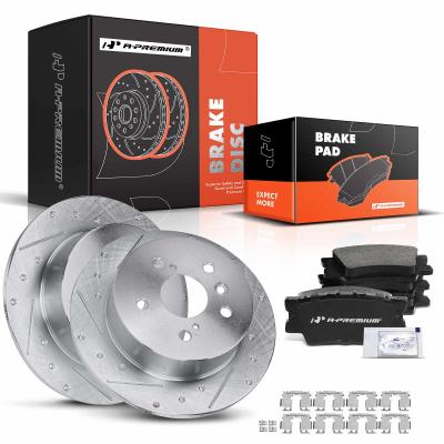 China Rear Drilled Rotors & Ceramic Brake Pads for Lexus ES350 Toyota Avalon Camry for sale