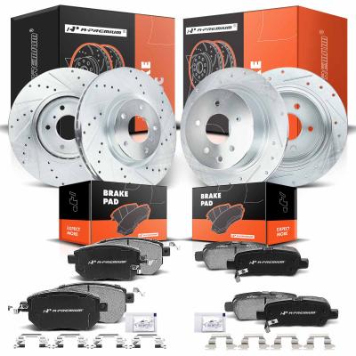 China Front & Rear Drilled Rotors & Ceramic Brake Pads for Nissan Altima 2006 Maxima for sale