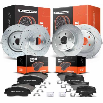 China Front & Rear Drilled Rotors & Ceramic Brake Pads for Chrysler 300 Dodge Charger for sale