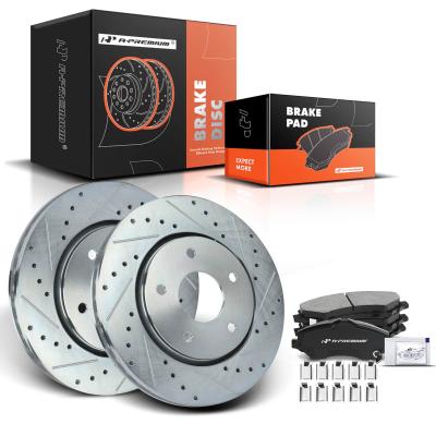 China Front Drilled Rotors & Ceramic Brake Pads for Dodge Grand Caravan Chrysler Ram for sale
