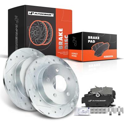 China Rear Drilled Rotors & Ceramic Brake Pads for Ford Mustang 1994-2004 for sale