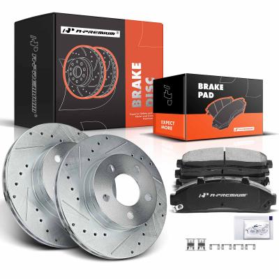 China Front Drilled Rotors & Ceramic Brake Pads for Ford Explorer Ranger Mazda Mercury for sale