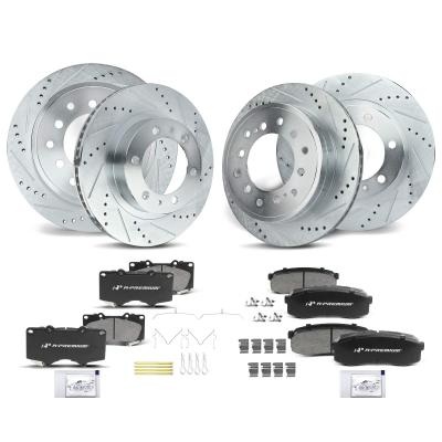 China Front & Rear Drilled Rotors & Ceramic Brake Pads for Toyota 4Runner 2003-2009 for sale