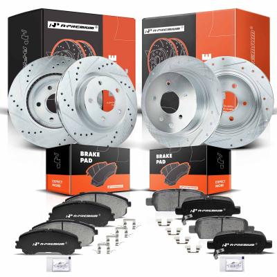China Front & Rear Drilled Rotors & Ceramic Brake Pads for Nissan Altima 2007-2013 for sale