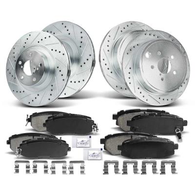 China Front & Rear Drilled Rotors & Ceramic Brake Pads for Subaru BRZ 2013-2016 2.0L for sale