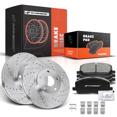 China Front Drilled Rotors & Ceramic Brake Pads for Toyota Highlander 2001-2007 for sale