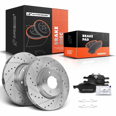 China Front Drilled Rotors & Ceramic Brake Pads for Mazda 3 2004-2013 5 2006-2012 for sale