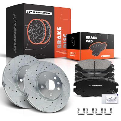 China Front Drilled Rotors & Ceramic Brake Pads for Chevrolet Equinox GMC Buick for sale