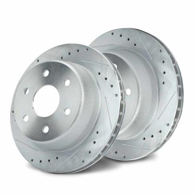 China Rear Drilled Brake Rotors for Chevy Silverado 1500 2001-2006 GMC Sierra for sale