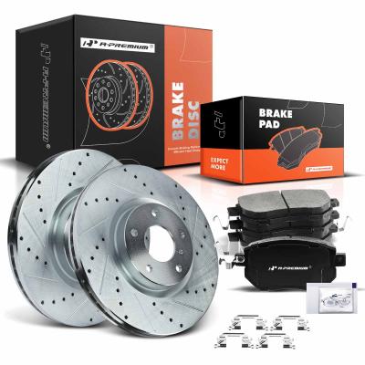 China Front Drilled Rotors & Ceramic Brake Pads for Nissan Altima 2006 Maxima 04-08 for sale
