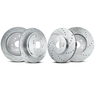 China Front & Rear Drilled Brake Rotors for Honda Pilot 2003-2008 Acura MDX 2001-2006 for sale