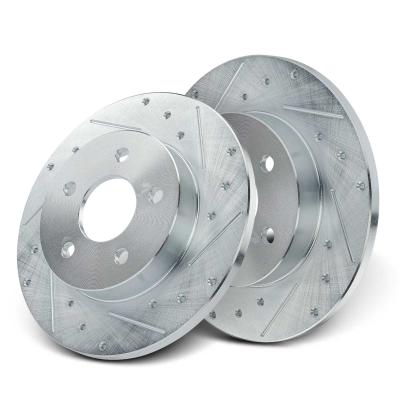 China Rear Drilled Brake Rotors for Chevy Malibu 2004-2012 Cobalt Pontiac G5 G6 Saturn for sale