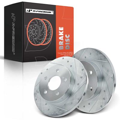 China Rear Drilled Brake Rotors for Chevy Malibu 2004-2012 Cobalt Pontiac G5 G6 Saturn for sale