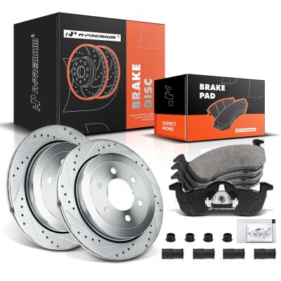 China Rear Drilled Rotors & Ceramic Brake Pads for Ford Expedition Lincoin for sale
