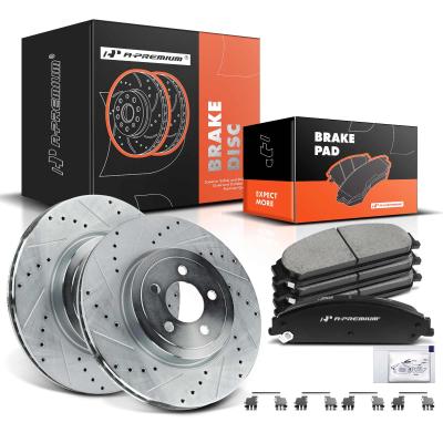 China Front Drilled Rotors & Ceramic Brake Pads for Dodge Challenger Charger Magnum for sale