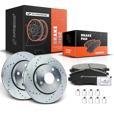 China Front Drilled Rotors & Ceramic Brake Pads for Jeep Wrangler JK for sale