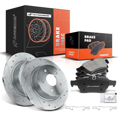 China Rear Drilled Rotors & Ceramic Brake Pads for Ford C-MAX Escape Transit Connect for sale