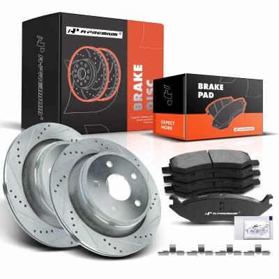 China Rear Drilled Rotors & Ceramic Brake Pads for Chrysler Aspen Dodge Ram for sale