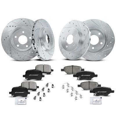 China Front & Rear Drilled Rotors & Ceramic Brake Pads for Chevy Malibu 04-12 Pontiac for sale