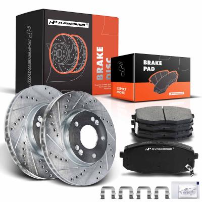China Front Drilled Rotors & Ceramic Brake Pads for Kia Forte Koup Forte5 for sale