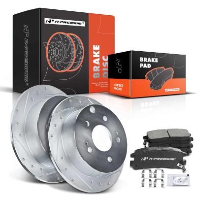 China Rear Drilled Rotors & Ceramic Brake Pads for Mitsubishi Eclipse 2006-2012 Galant for sale