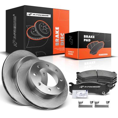 China Rear Disc Brake Rotors & Ceramic Brake Pads for Chevy Silverado 2500 3500 HD GMC for sale