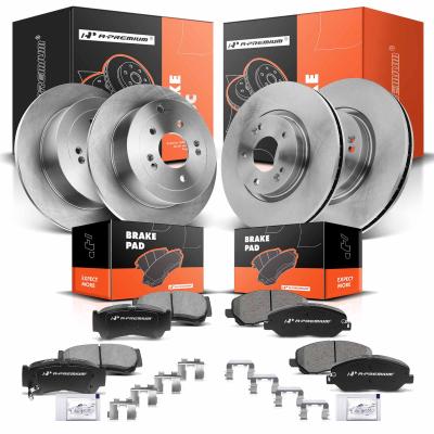 China Front & Rear Disc Brake Rotors & Ceramic Brake Pads for Hyundai Santa Fe 07-09 for sale