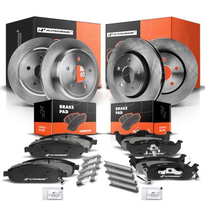 China Front & Rear Disc Brake Rotors & Ceramic Brake Pads for Jeep Grand Cherokee 05-10 for sale