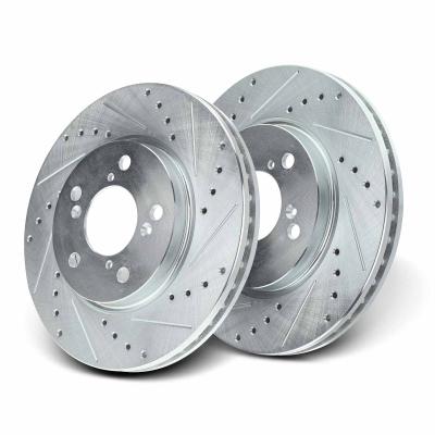 China Front Drilled Brake Rotors for Honda Odyssey 2005-2010 V6 3.5L for sale