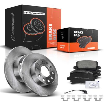 China Rear Disc Brake Rotors & Ceramic Brake Pads for Volkswagen Golf 2010 Jetta for sale