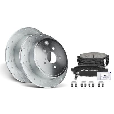 China Rear Drilled Rotors & Ceramic Brake Pads for Subaru Impreza Legacy Forester for sale