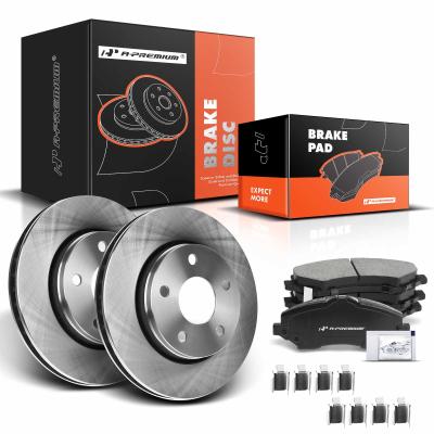 China Front Disc Brake Rotors & Ceramic Brake Pads for Jeep Wrangler 2007-2017 for sale