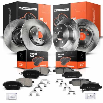 China Front & Rear Disc Brake Rotors & Ceramic Brake Pads for Nissan Altima 2004-2008 for sale