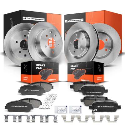 China Front & Rear Disc Brake Rotors & Ceramic Brake Pads for Nissan Rogue 2014-2017 for sale