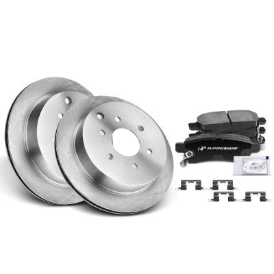 China Rear Disc Brake Rotors & Ceramic Brake Pads for Nissan Frontier 2005-2019 for sale