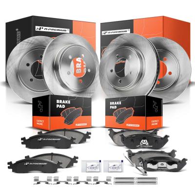 China Front & Rear Disc Brake Rotors & Ceramic Brake Pads for Ford Explorer Mercury for sale