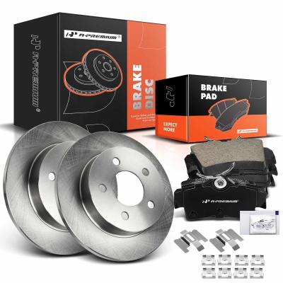 China Rear Disc Brake Rotors & Ceramic Brake Pads for Ford Mustang 1994-2004 267mm for sale