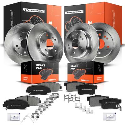 China Front & Rear Disc Brake Rotors & Ceramic Brake Pads for Honda CR-V 2002-2004 for sale